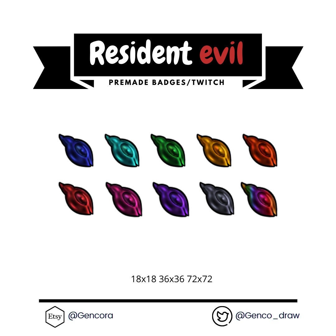 Leech Badges for Twitch /resident Evil - Etsy