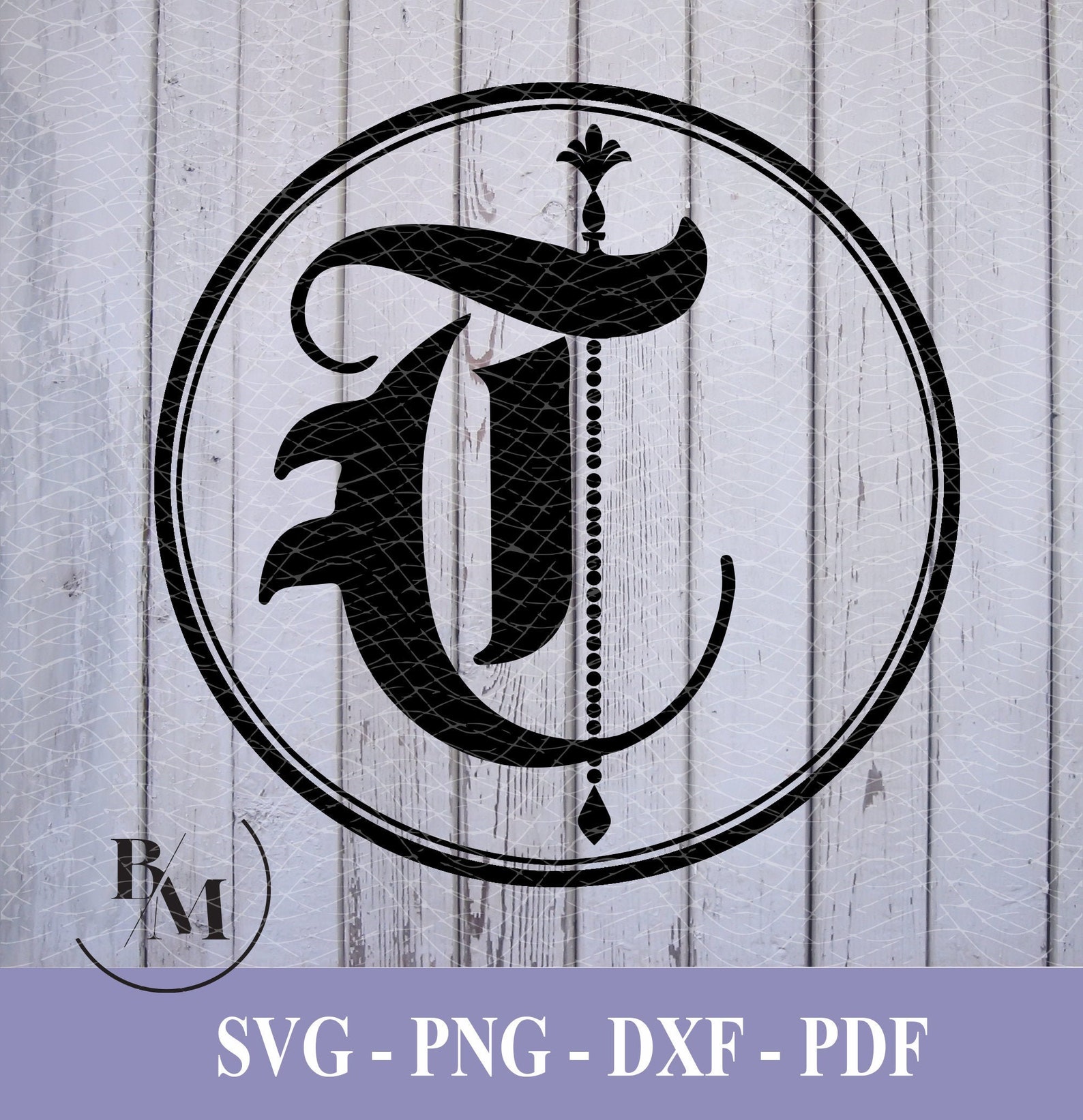T-monogram Letter Svg Png Pdf Dxf Downloadable File | Etsy