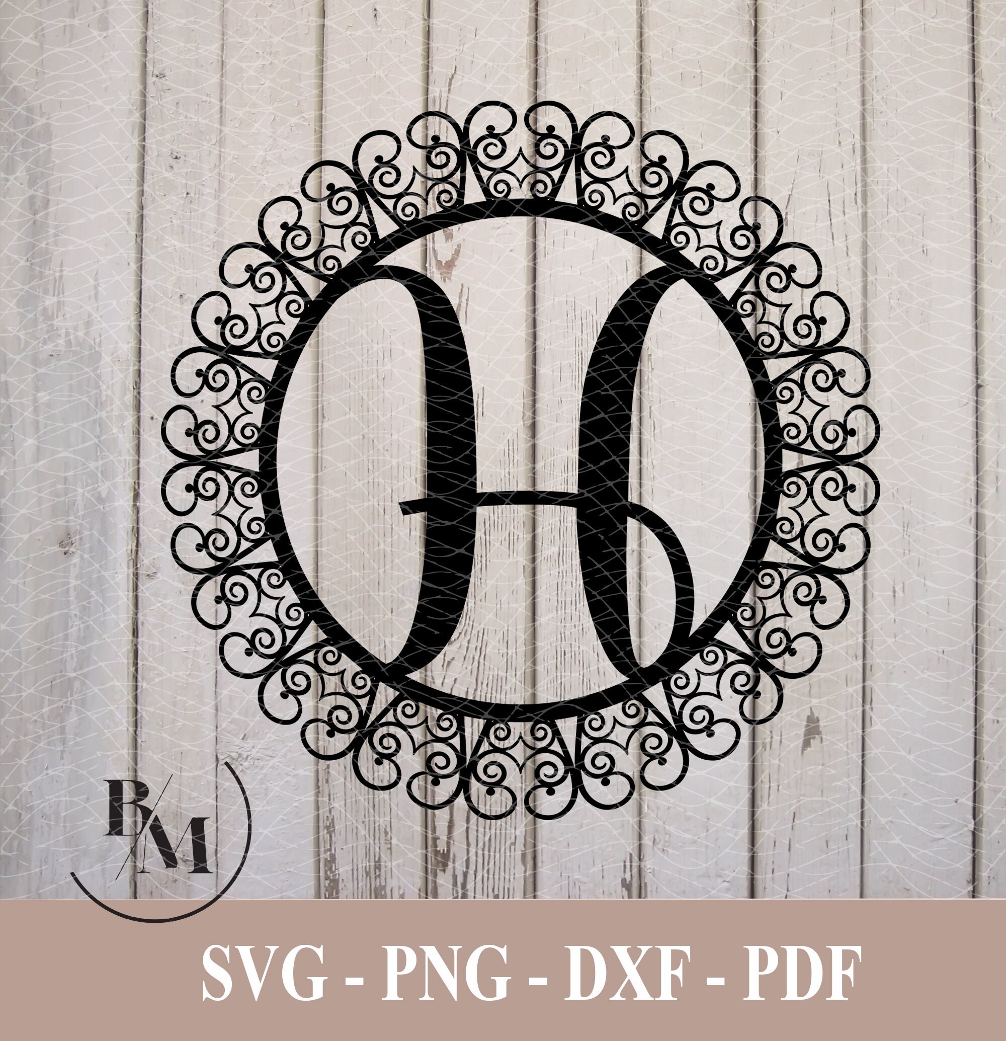 H-monogram Letter Svg Png Pdf Dxf Downloadable File | Etsy