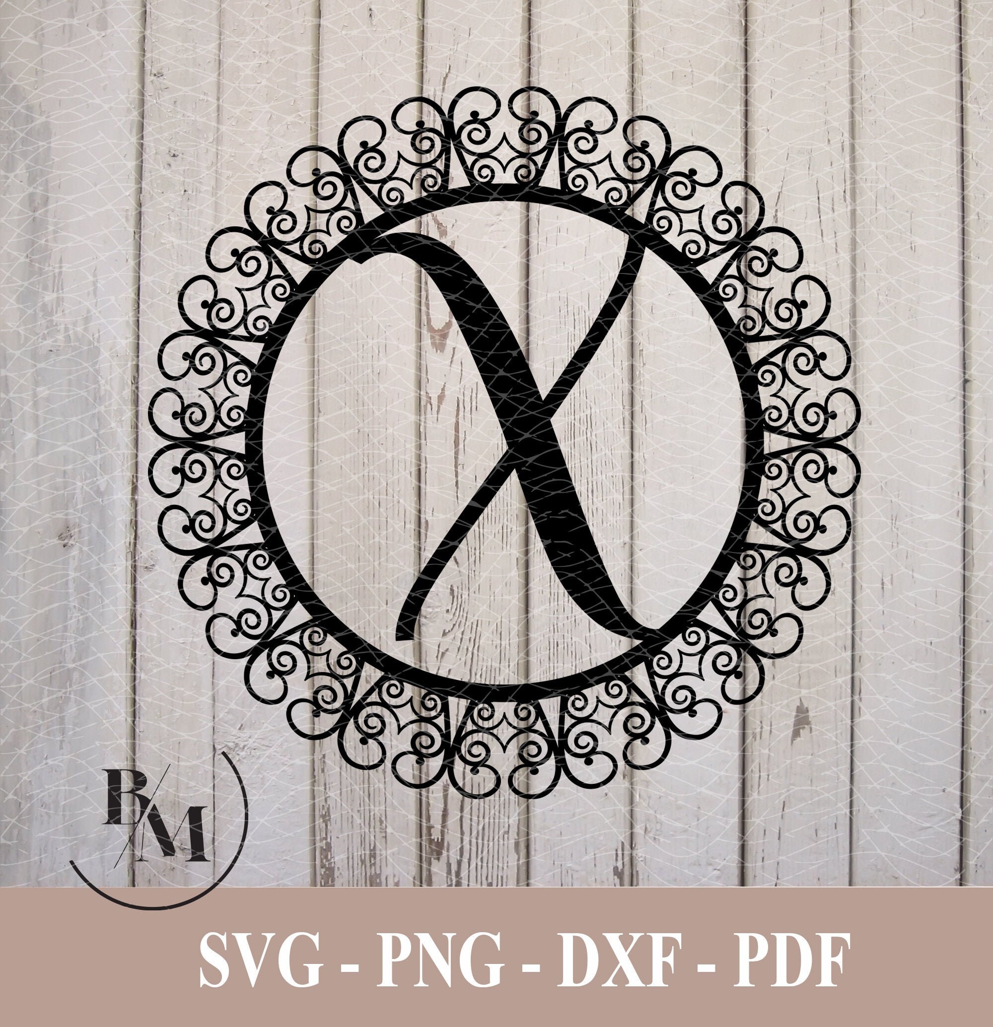 Home Decor pdf X-Monogram Letter svg dxf Downloadable File png Wall ...