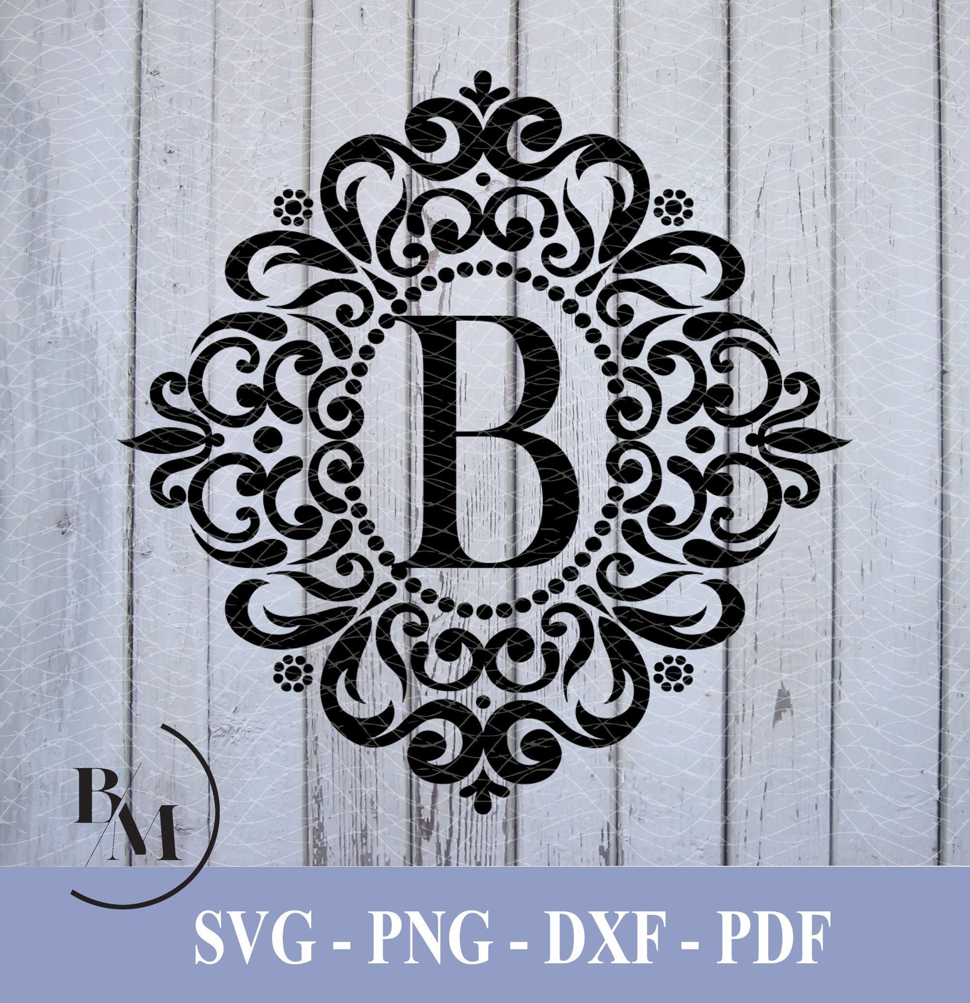 Letter B Monogram SVG
