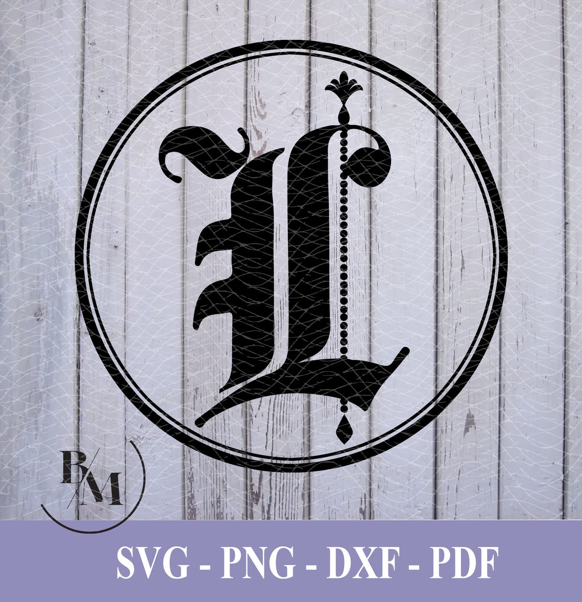 L-monogram Letter Svg Png Pdf Dxf Downloadable File | Etsy