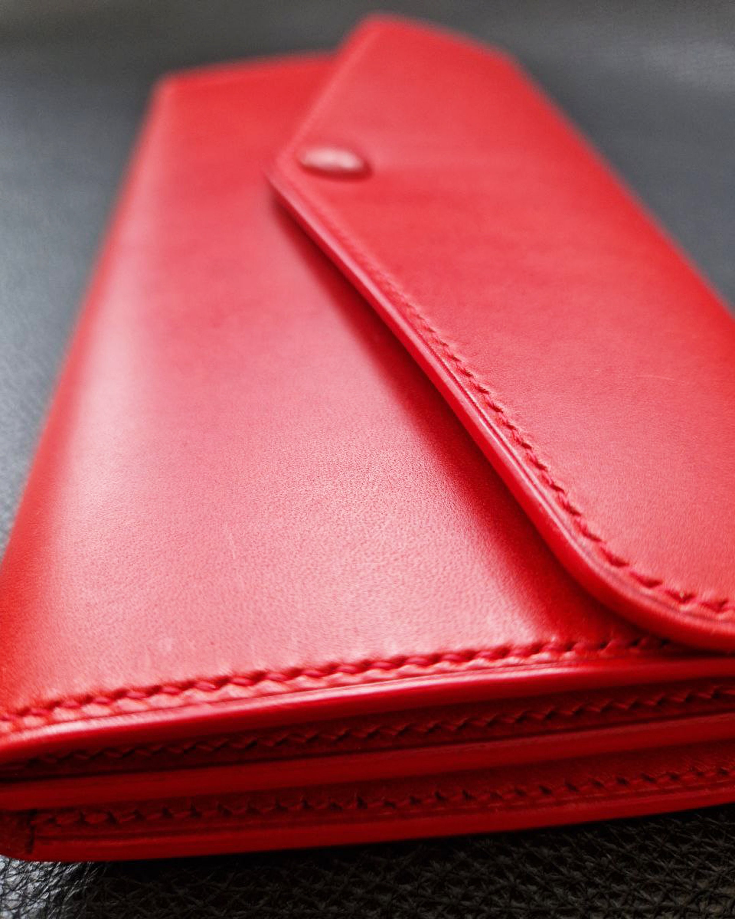Red Long Leather Wallet - Women's Wallet - Red Clutch - a Gift for Her ...