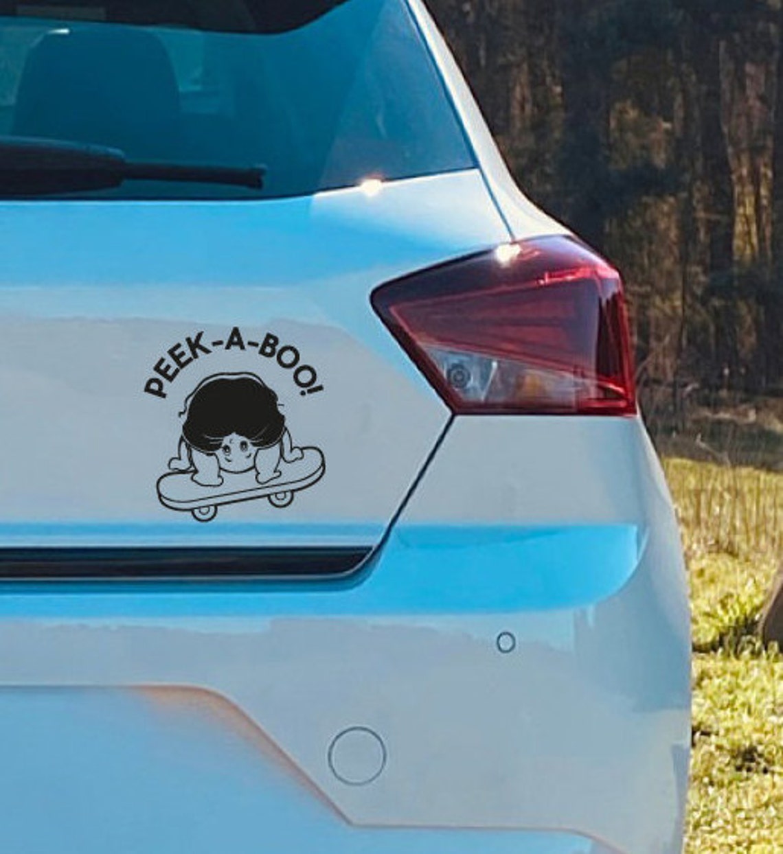 Car Sticker baby on Board peek-a-boo - Etsy