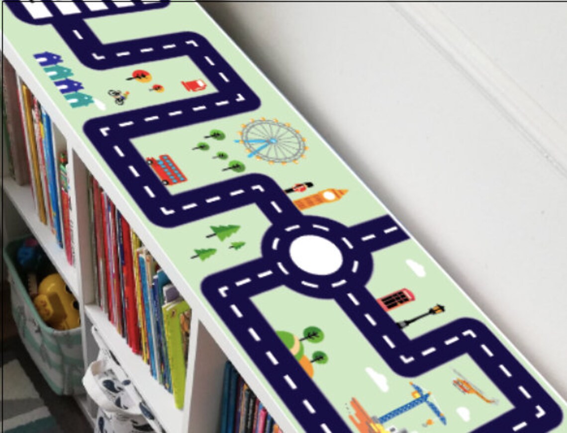 London Road Map Sticker Children Car Track Decal Kids Room - Etsy UK