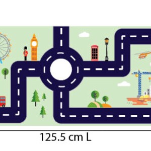 London Road Map Sticker | Children Car Track Decal | Kids Room Decor ...
