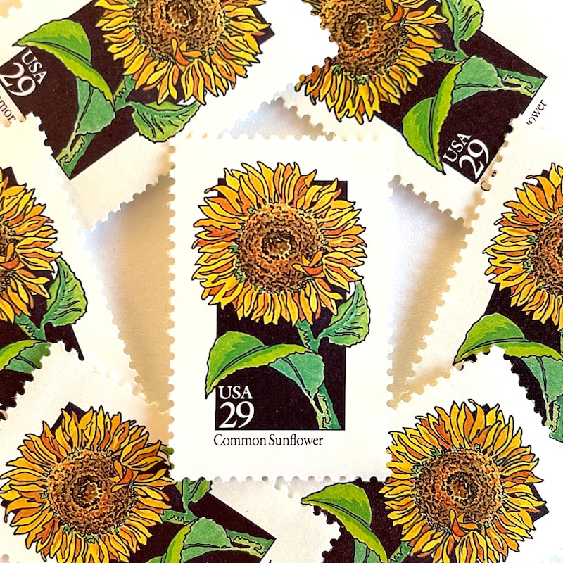 Sunflower Stamp - Etsy