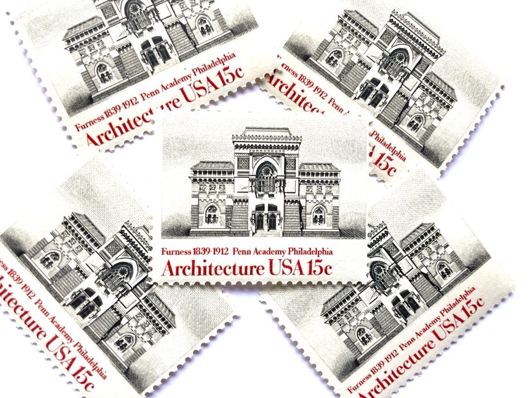 10 Vintage Unused Pennsylvania Academy of Fine Arts Stamps ...