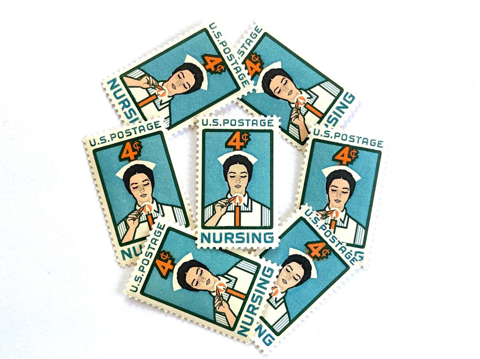 20 Vintage Unused Nursing Mail Stamps / Healthcare Nurse USPS Postage ...