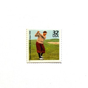 10 Vintage Unused Bobby Jones Stamps / Celebrate the Century 1930 Golf ...