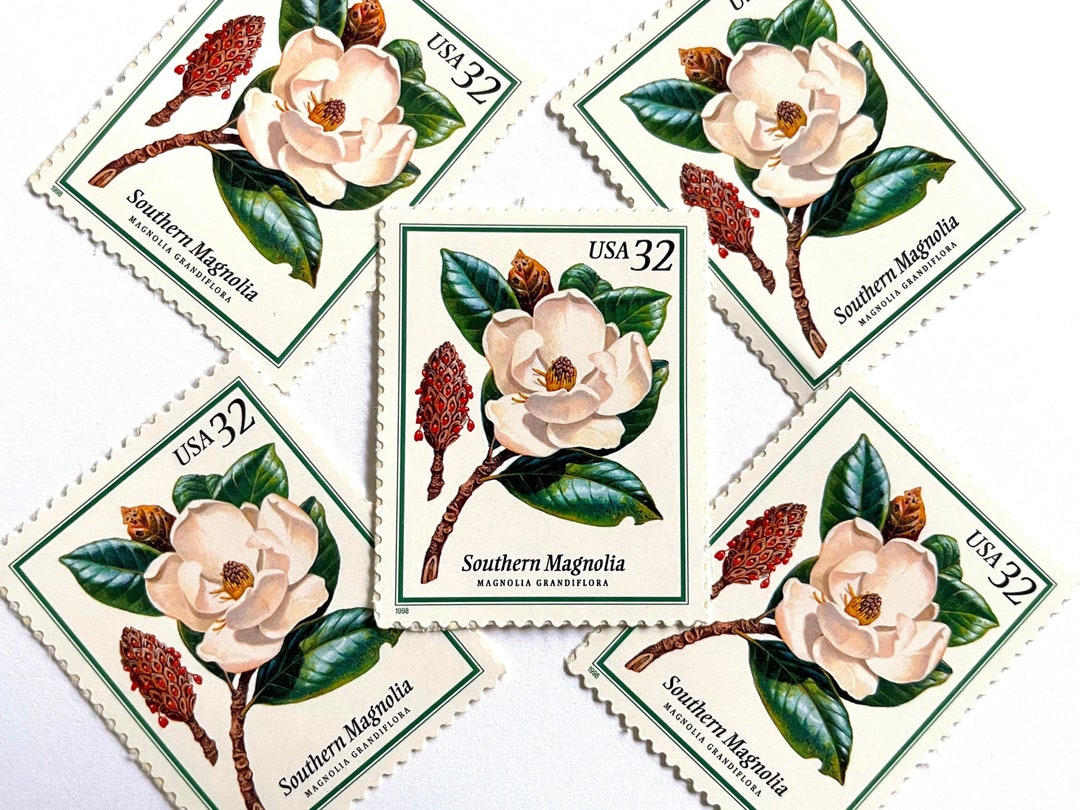 10 Vintage Unused Southern Magnolia Stamps / Flowering Trees USPS ...
