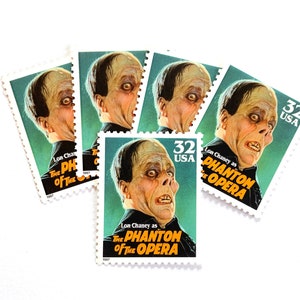 10 Unused Phantom of the Opera Mail Stamps / Halloween Classic Movie ...