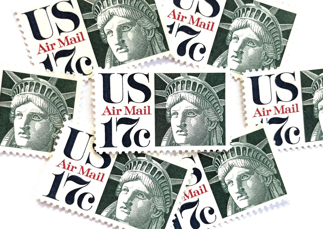 20 Vintage Unused Statue of Liberty Head Mail Stamps / New York City ...