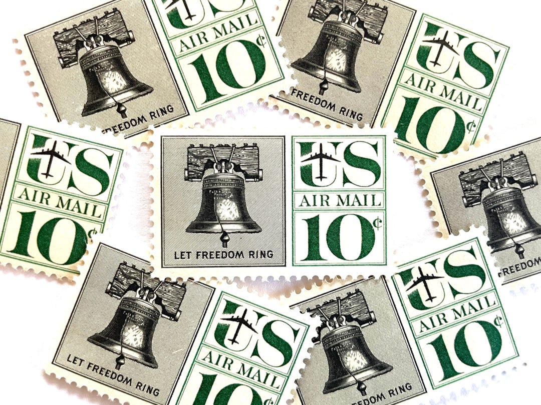 20 Vintage Unused Liberty Bell Mail Stamps / Philadelphia Pennsylvania ...