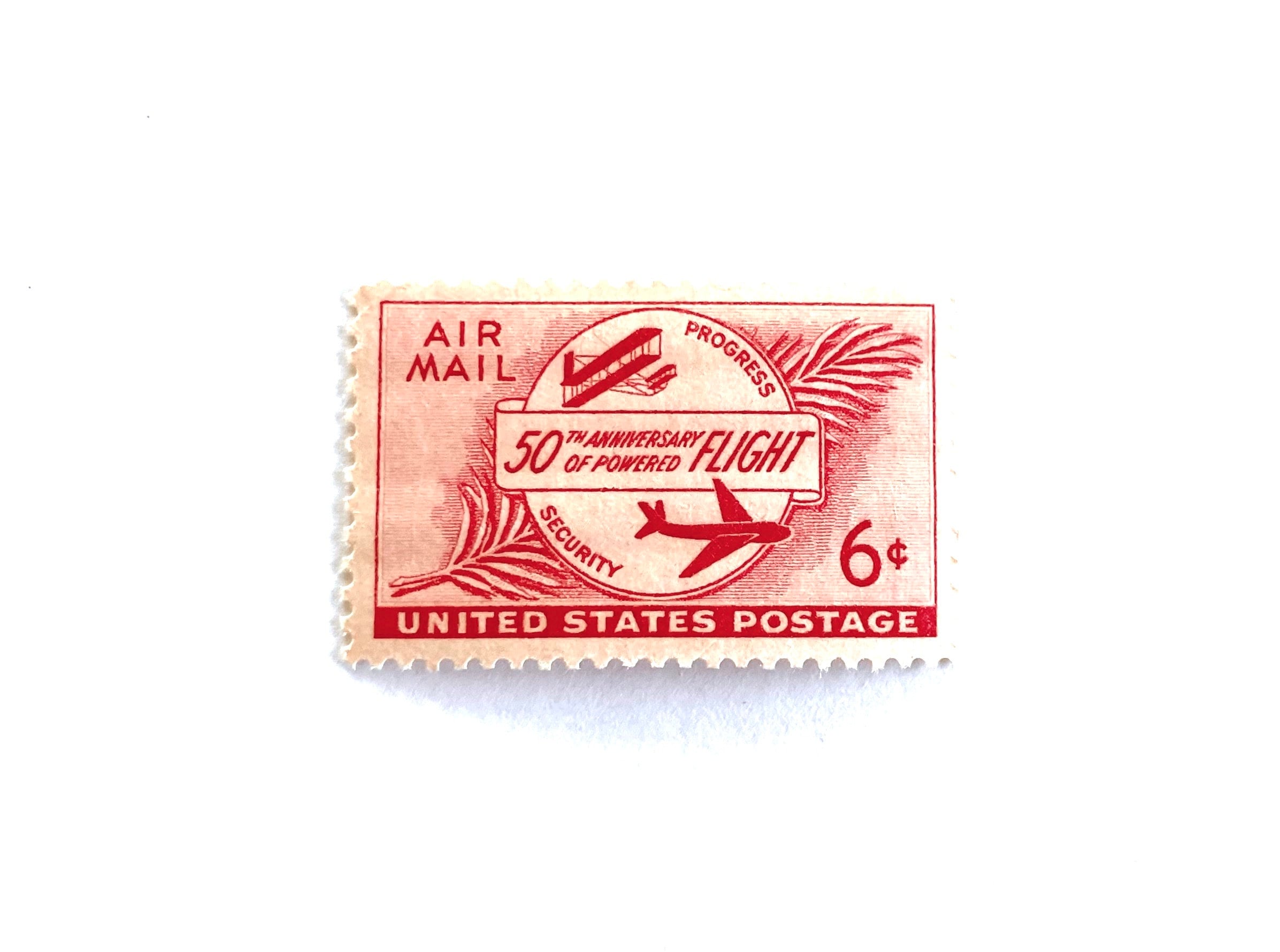 20 Vintage Unused Airmail 50th Anniversary Powered Flight Mail Stamps ...