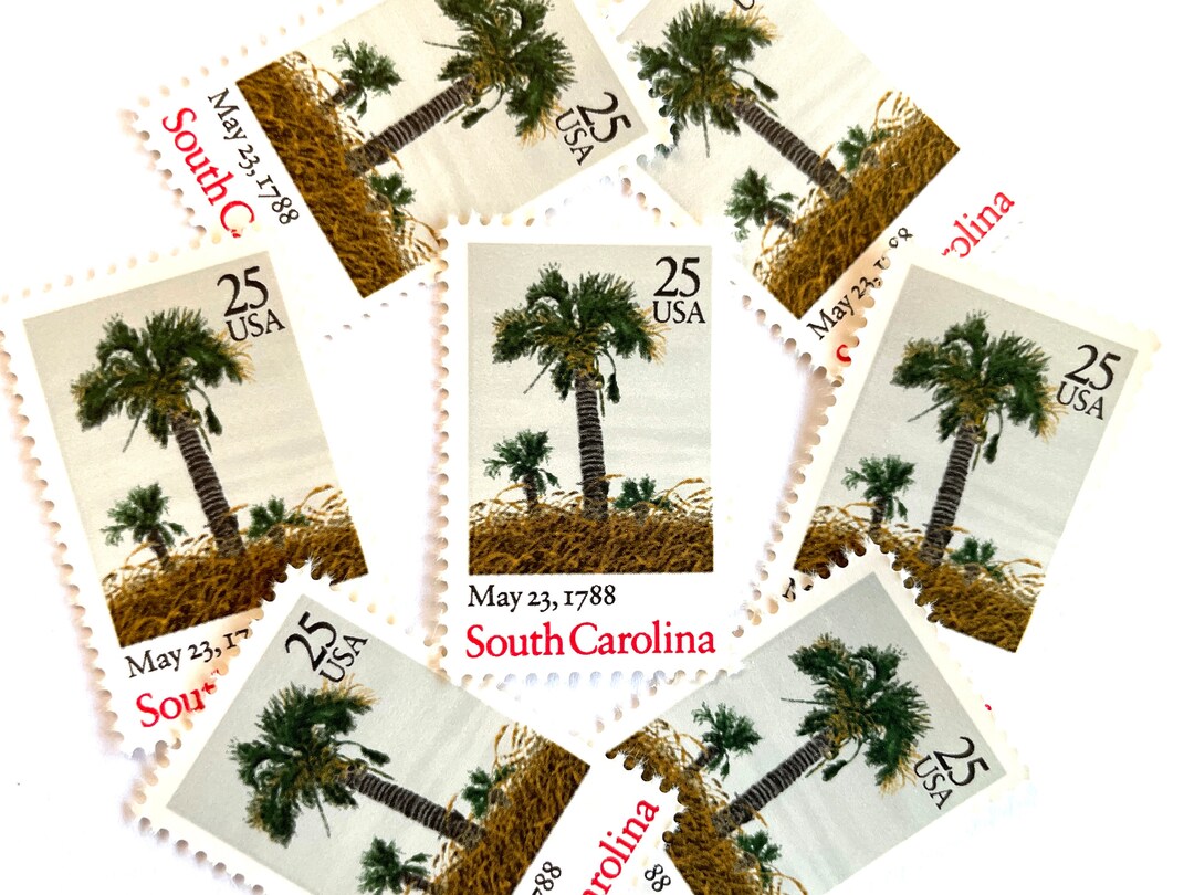 20 Vintage Unused South Carolina Bicentenary Statehood Mail Stamps ...