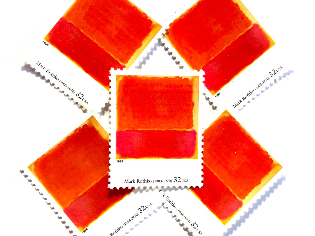 10 Vintage Unused Mark Rothko Mail Stamps / No. 12 Four Centuries of ...