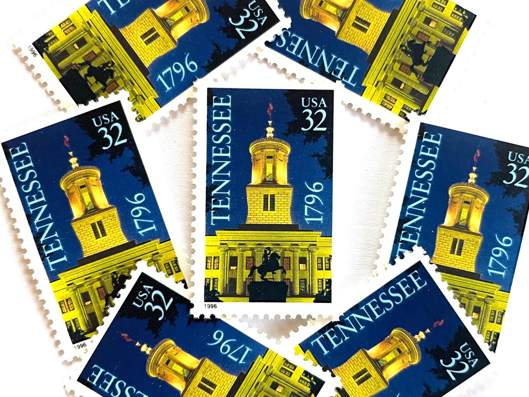 20 Vintage Unused Tennessee Bicentenary Statehood Mail Stamps ...