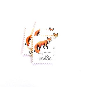 10 Vintage Unused Red Fox Wildlife Stamps / Animal CAPEX USPS Postage ...