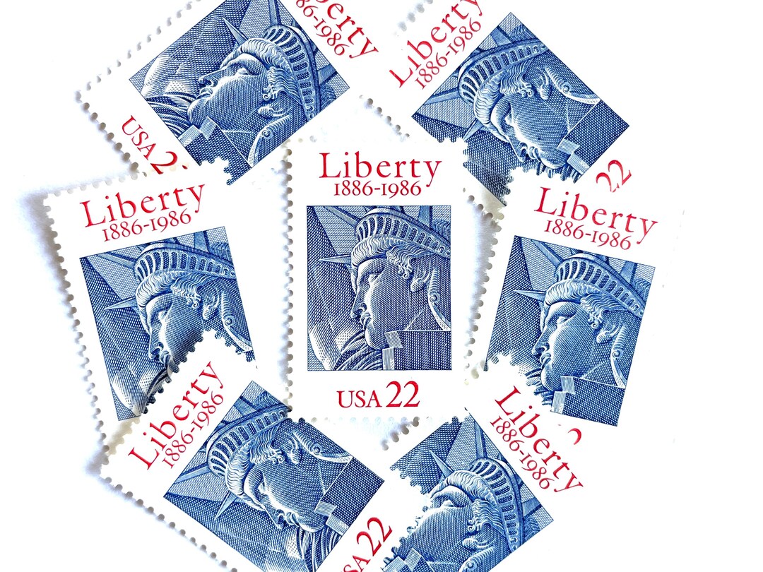 20 Vintage Unused Statue of Liberty Mail Stamps / New York City NYC ...