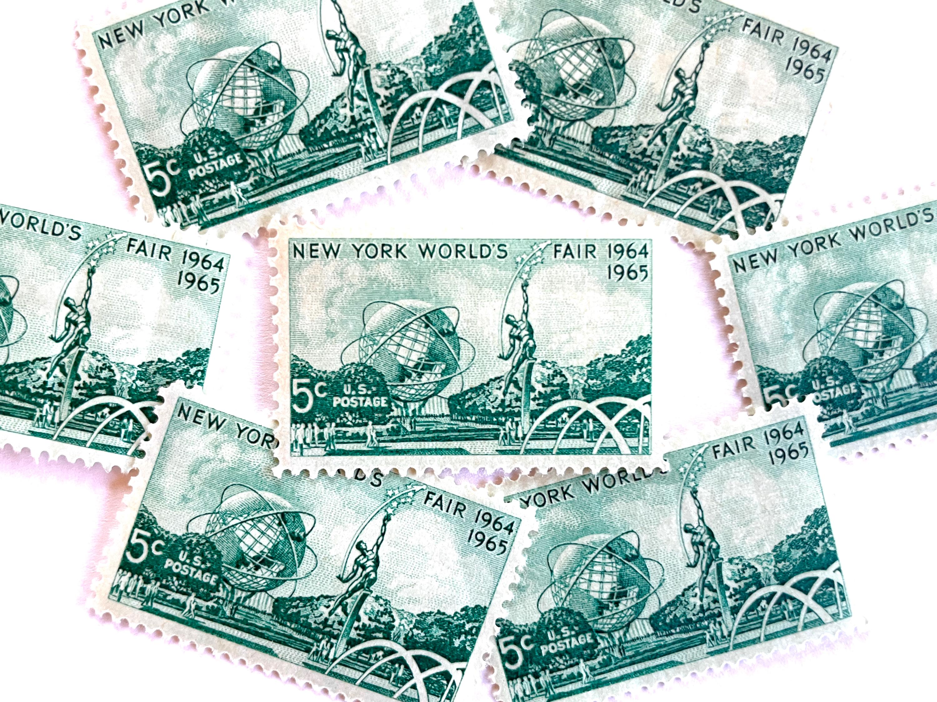 20 Vintage Unused New York World's Fair Mail Stamps / New York City NYC ...