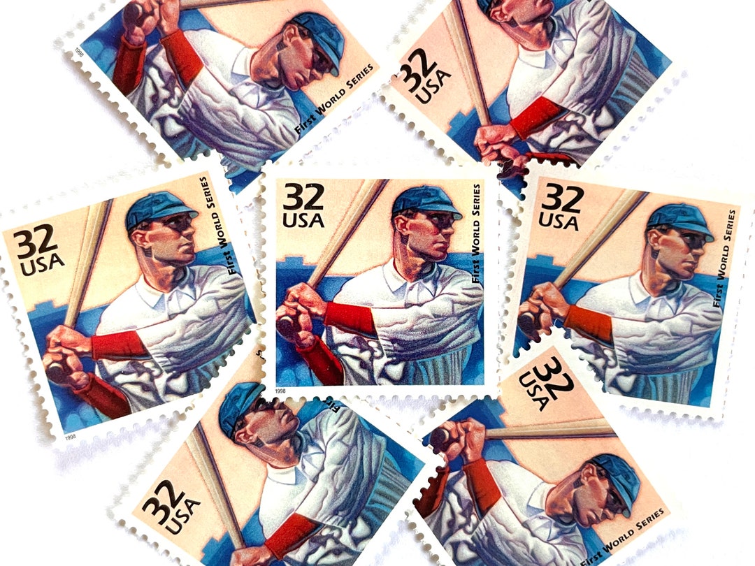 10 Vintage Unused First World Series Baseball Stamps / 1900 Celebrate ...