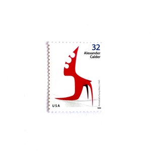 10 Vintage Unused Alexander Calder Mail Stamps / Portrait of a Young ...