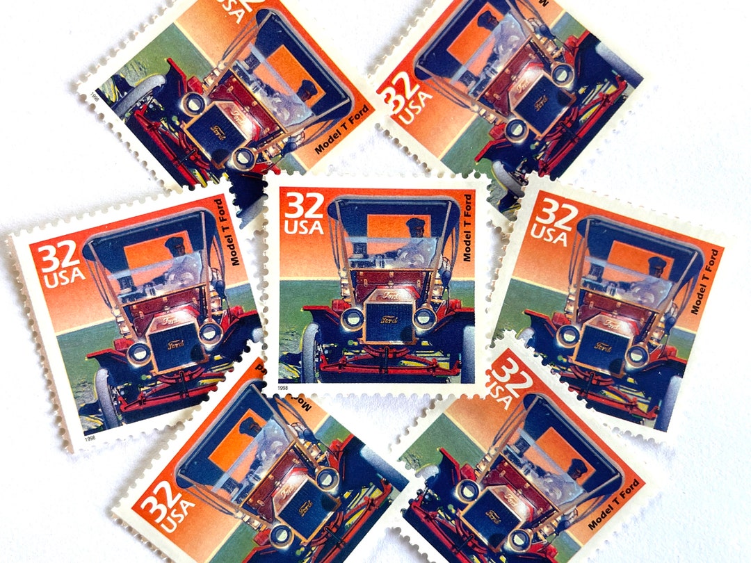 10 Vintage Unused Model T Ford Stamps / 1900 Celebrate the Century USPS ...