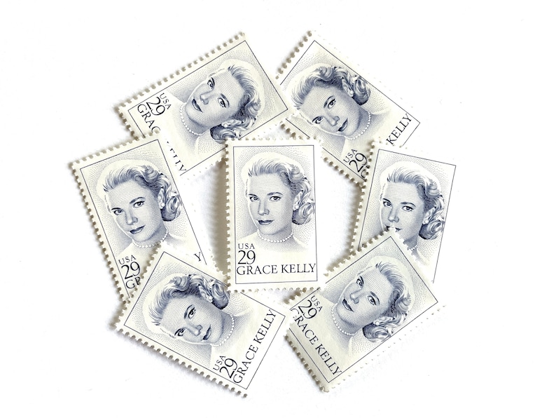 10 Vintage Unused Grace Kelly Mail Stamps / Wedding Portrait - Etsy