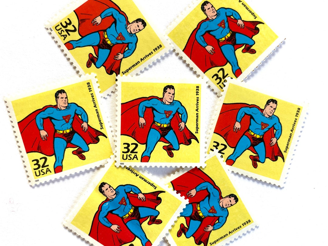 10 Vintage Unused Superman Stamps / Celebrate the Century 1930 ...