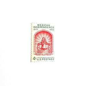 20 Vintage Unused Mexican Independence Mail Stamps / Mexico Miguel ...
