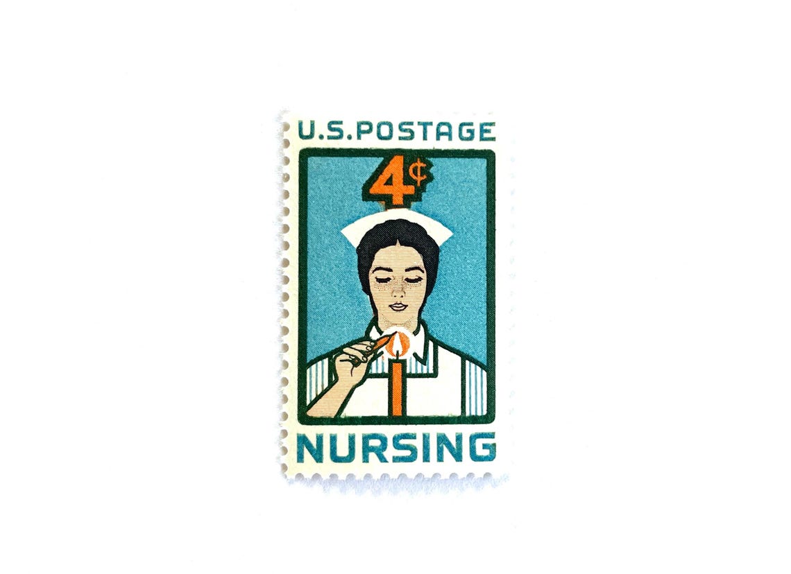 20 Vintage Unused Nursing Mail Stamps / Healthcare Nurse USPS Postage ...