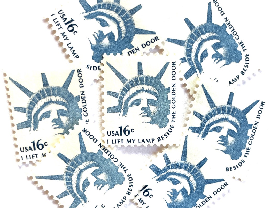 20 Vintage Unused Statue of Liberty Head Americana Series Mail Stamps ...