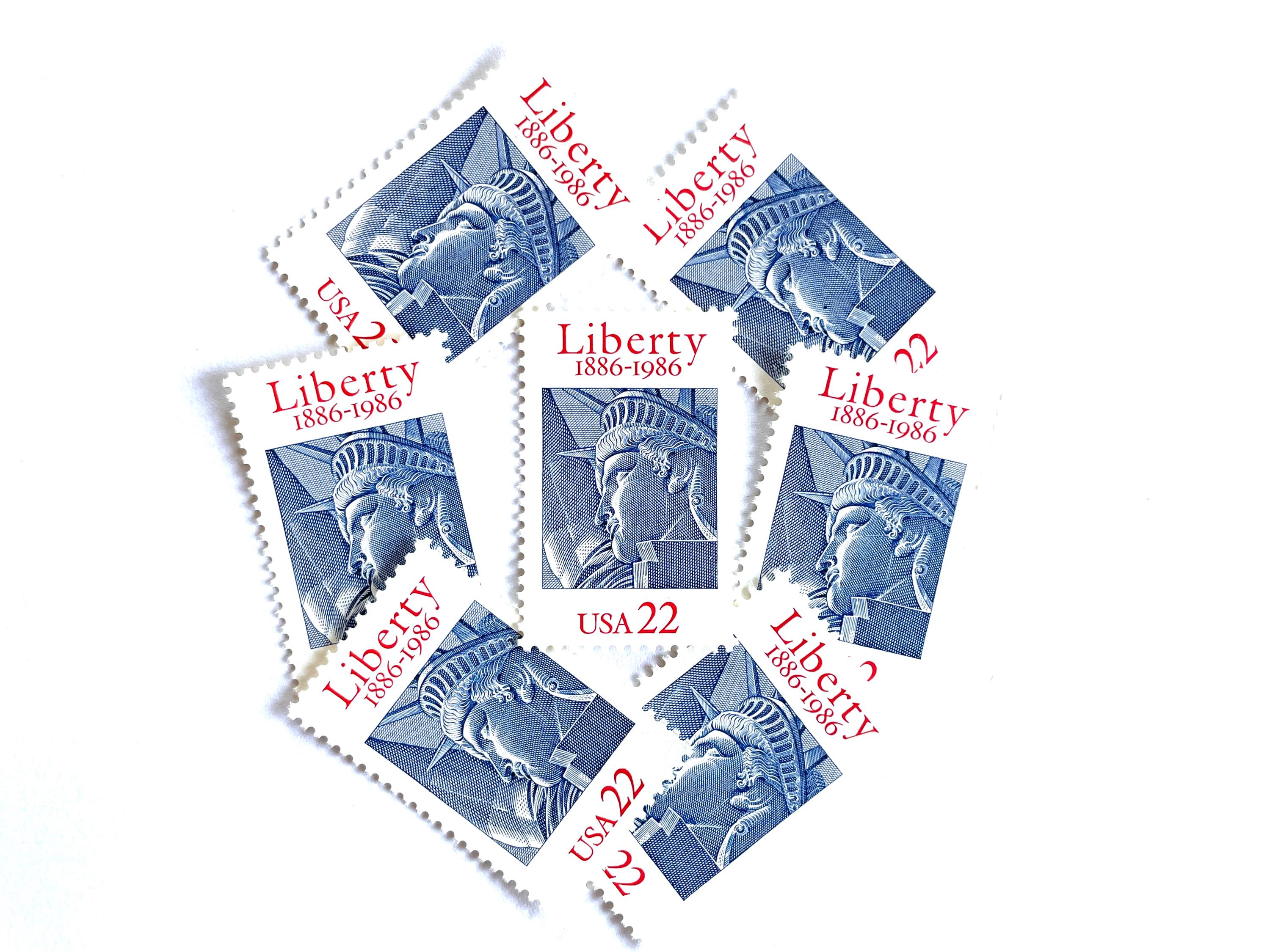 20 Vintage Unused Statue of Liberty Mail Stamps / New York City NYC ...