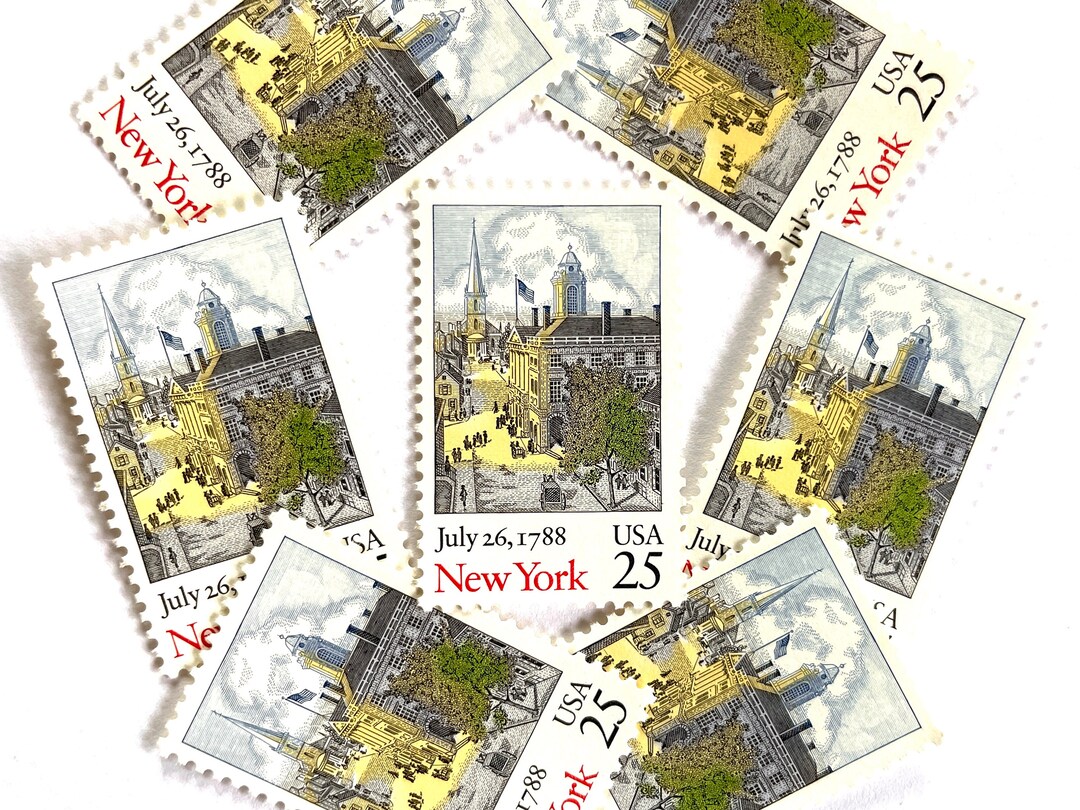 20 Vintage Unused New York Bicentenary Statehood Mail Stamps / NYC ...