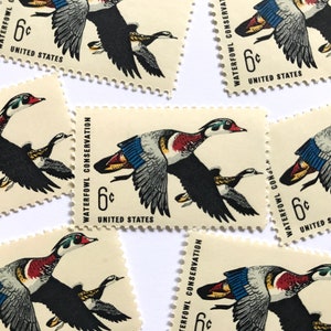 20 Vintage Unused Duck Mail Stamps / Waterfowl Conservation USPS ...