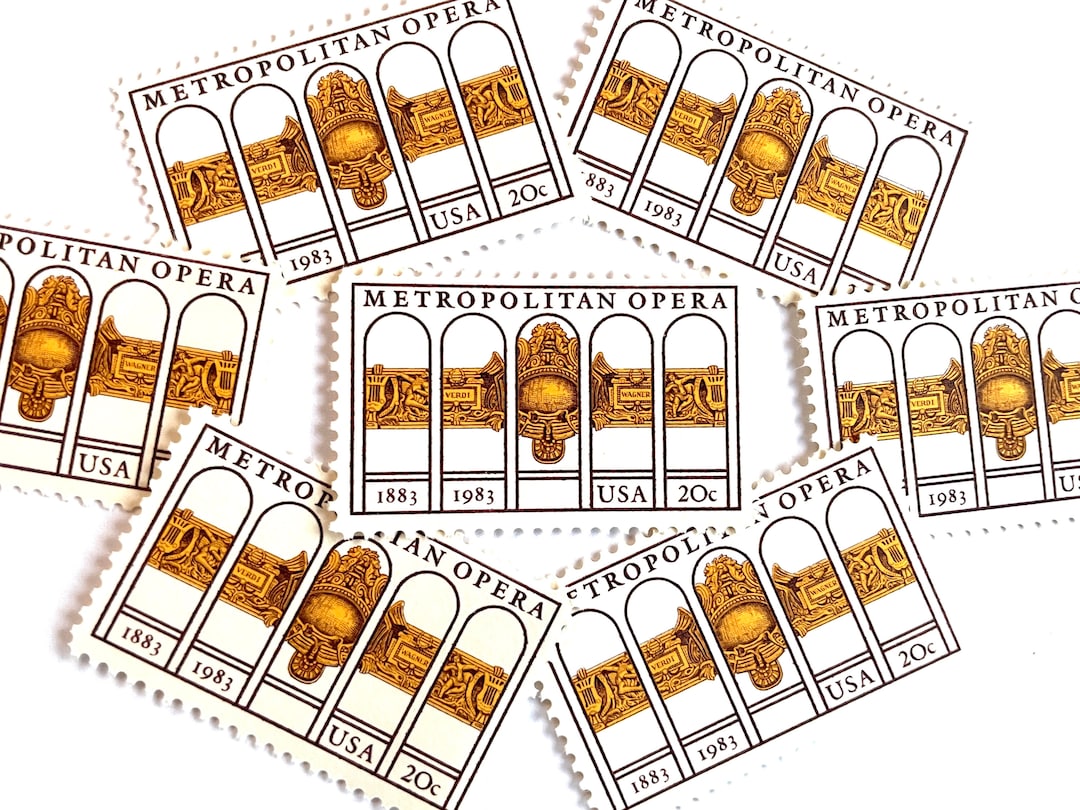 20 Vintage Unused Metropolitan Opera Mail Stamps / New York City NYC ...