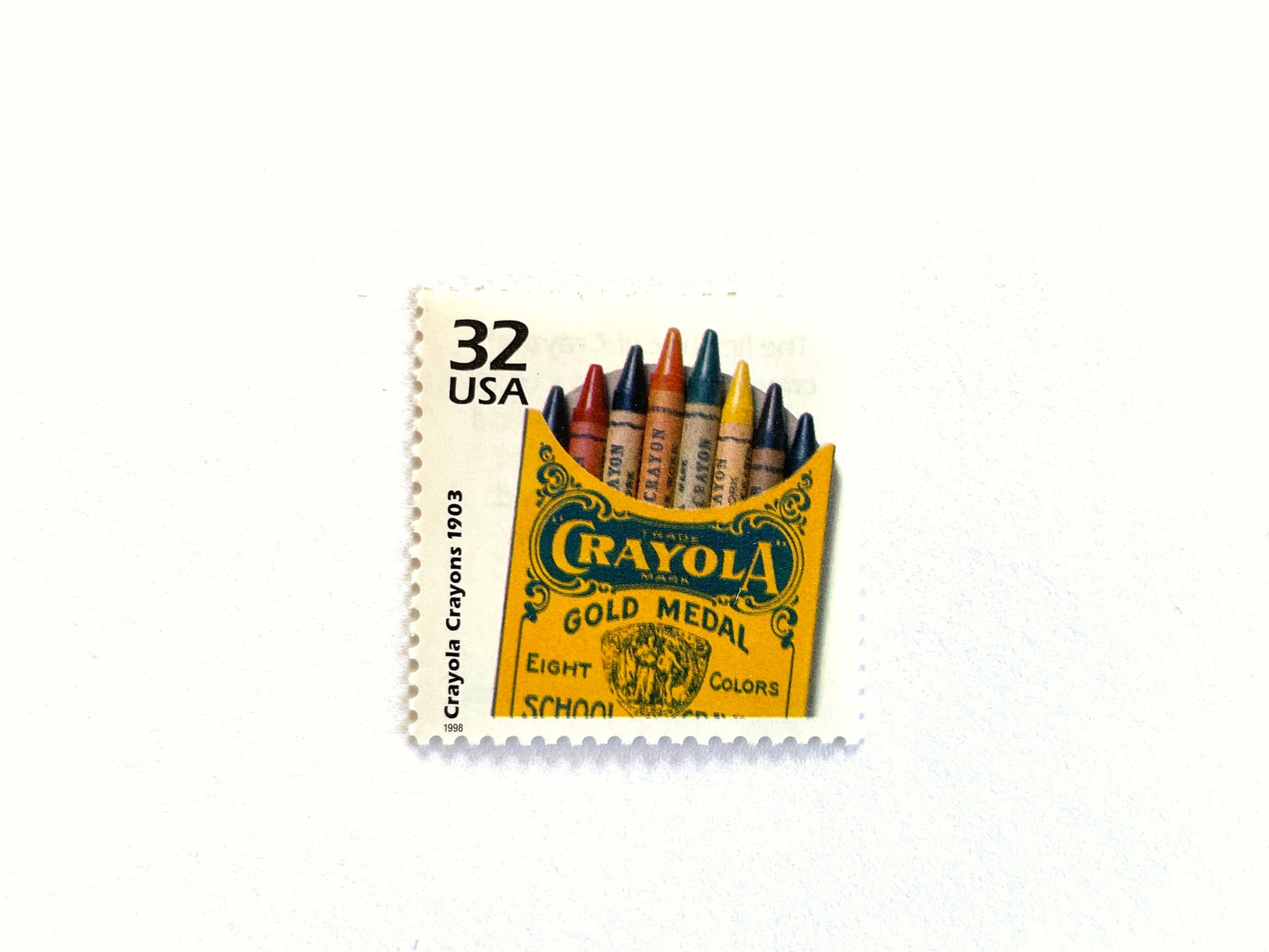 10 Vintage Unused Crayola Crayon Stamps / Celebrate the Century USPS ...