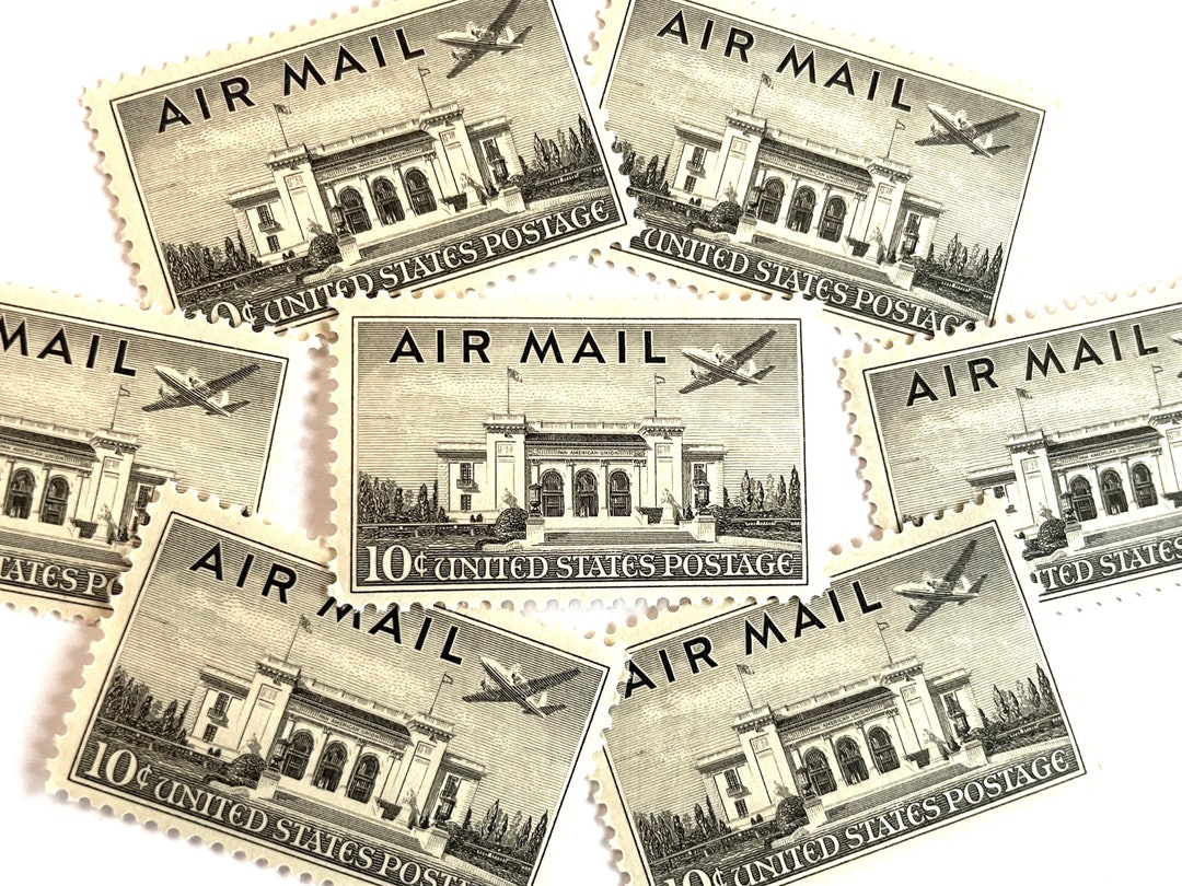 20 Vintage Unused Pan American Pan Am Stamps / Air Mail Washington DC ...