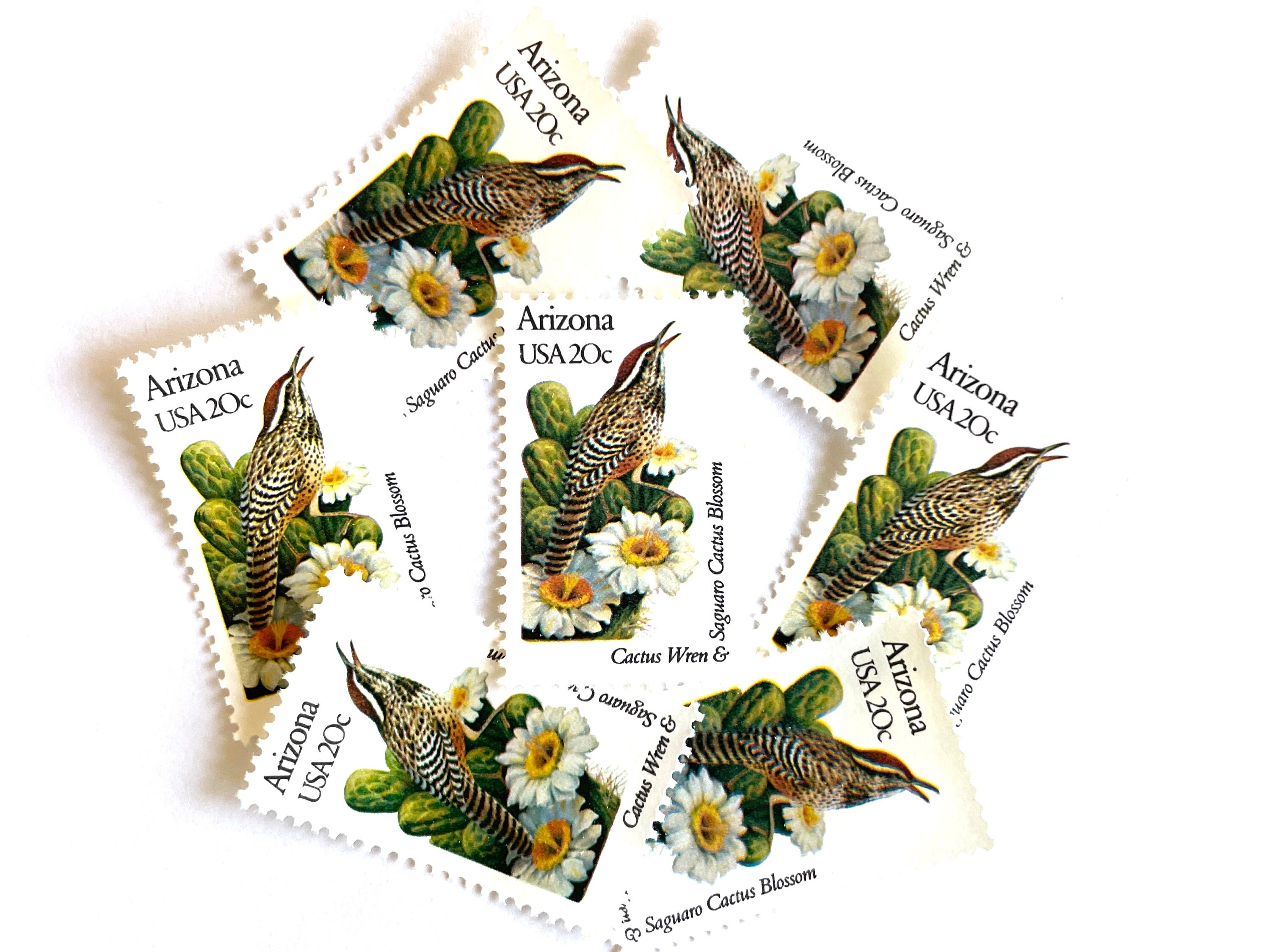 10 Vintage Unused Arizona State Bird and Flower Mail Stamps / - Etsy