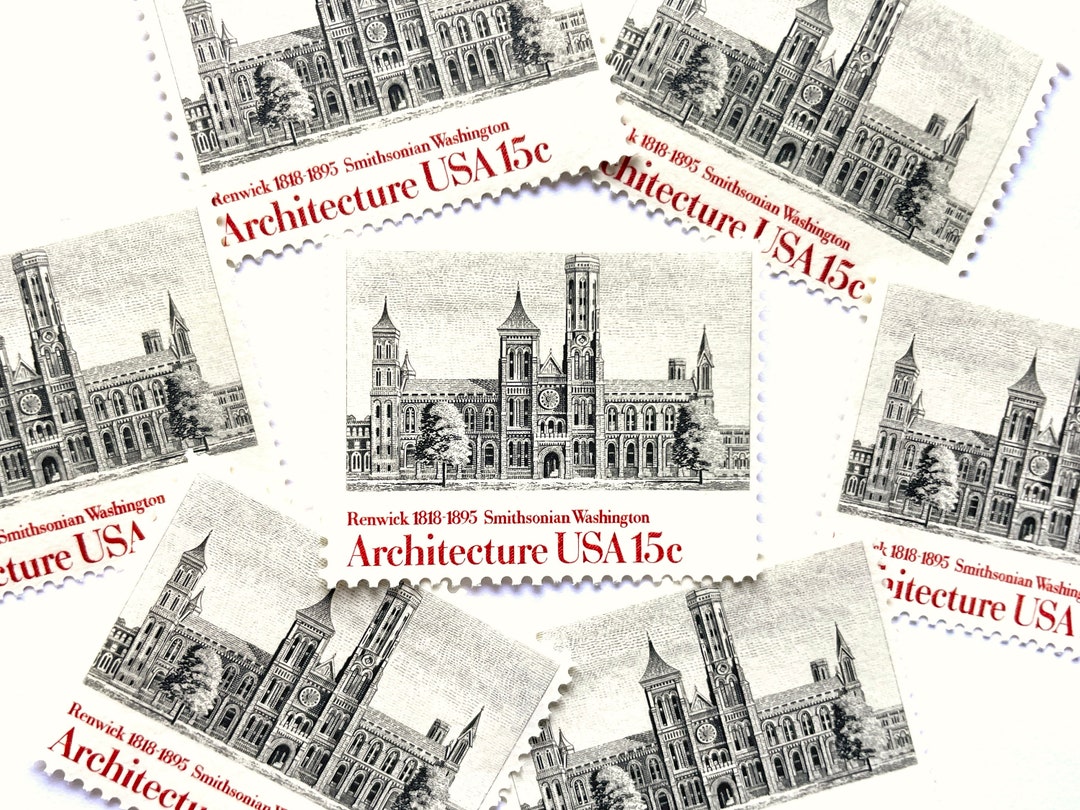 10 Vintage Unused Smithsonian Washington DC Stamps / Architecture ...
