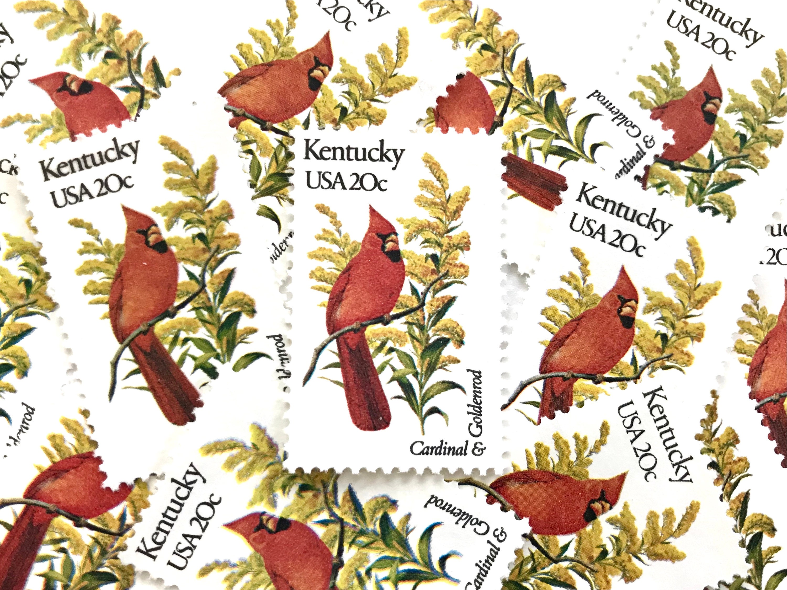 10 Vintage Unused Kentucky State Bird and Flower Mail Stamps / - Etsy