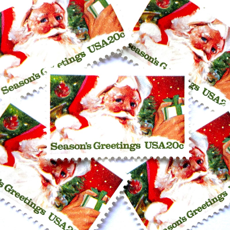 Santa Claus Stamps - Etsy