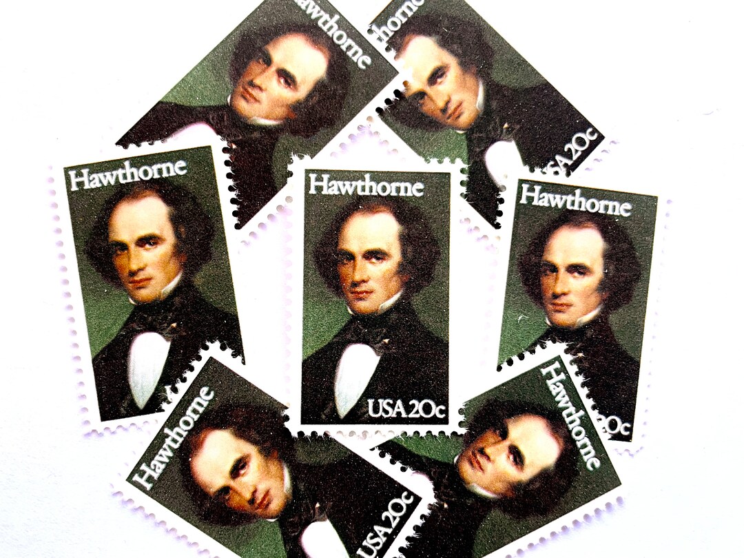 20 Unused Nathaniel Hawthorne Mail Stamps / Halloween Literary Series ...