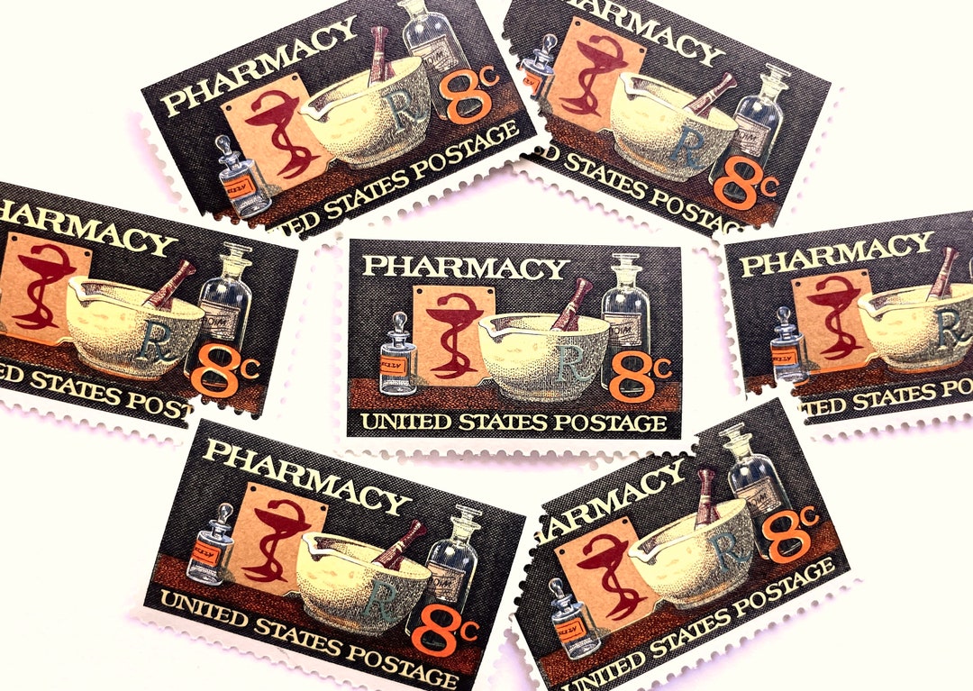 20 Unused Pharmacy Mail Stamps / Halloween Potion USPS Postage / 6 Cent ...