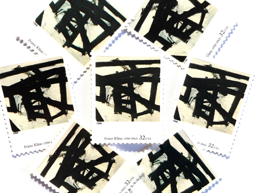 10 Vintage Unused Franz Kline Mail Stamps / Mahoning Four Centuries of ...