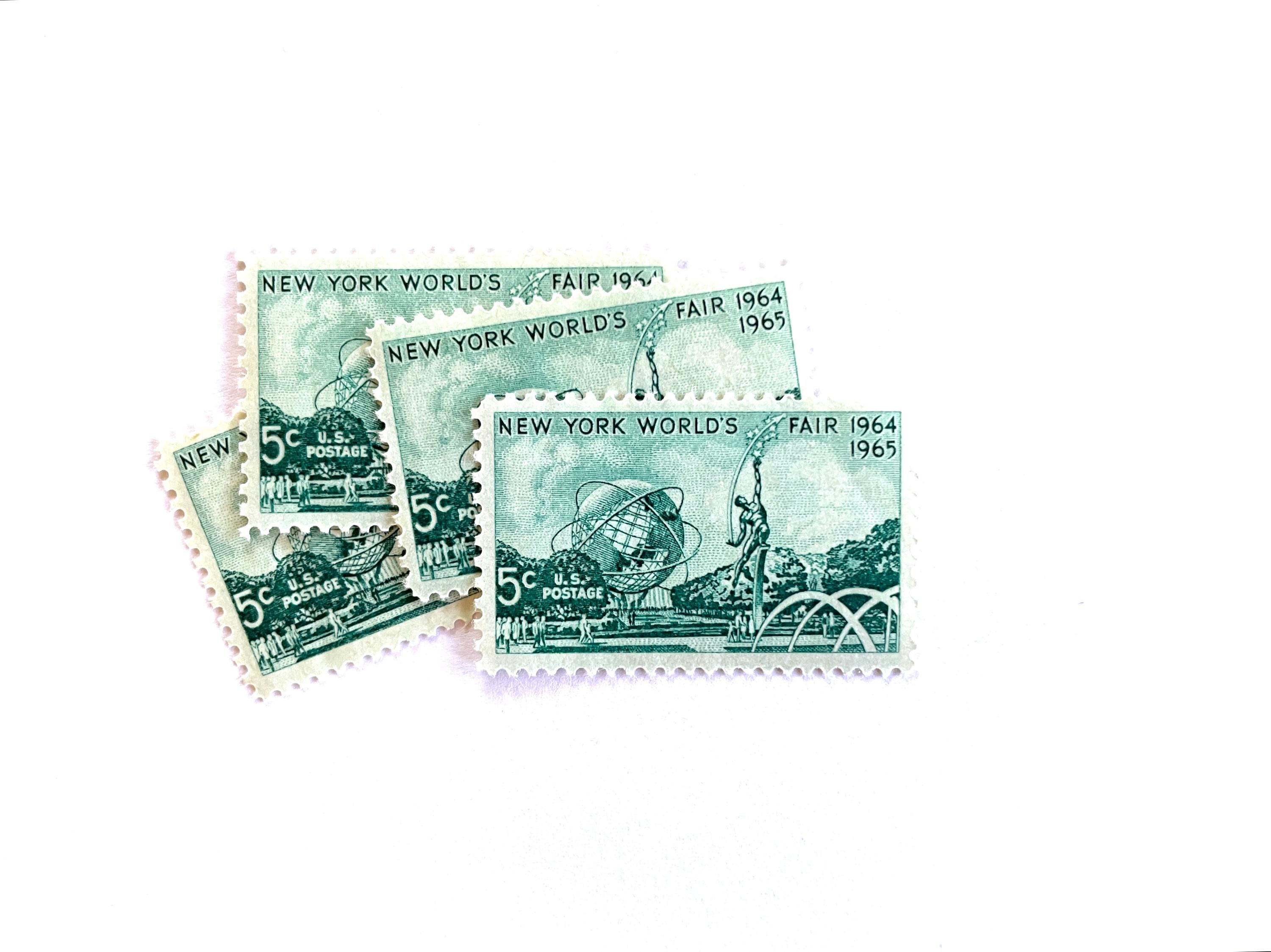 20 Vintage Unused New York World's Fair Mail Stamps / New York City NYC ...