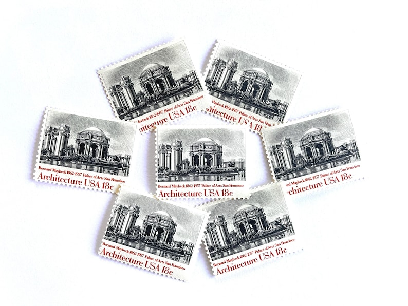 10 Vintage Unused Palace of Arts San Francisco Stamps / American ...