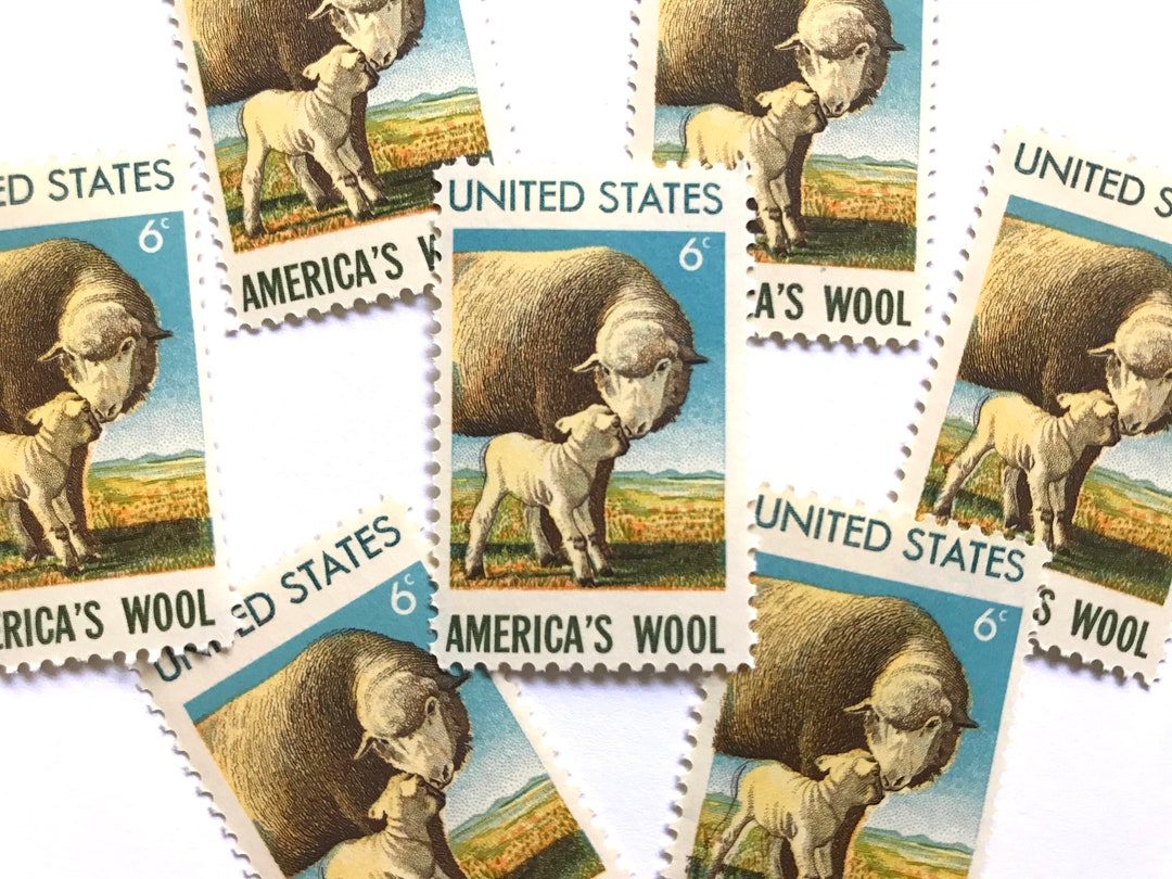 20 Vintage Unused Sheep and Lamb Mail Stamps / America’s Wool USPS ...