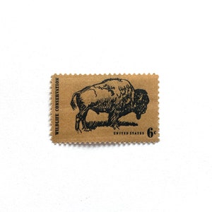 20 Vintage Unused Bison Wildlife Conservation Stamps / Buffalo USPS ...